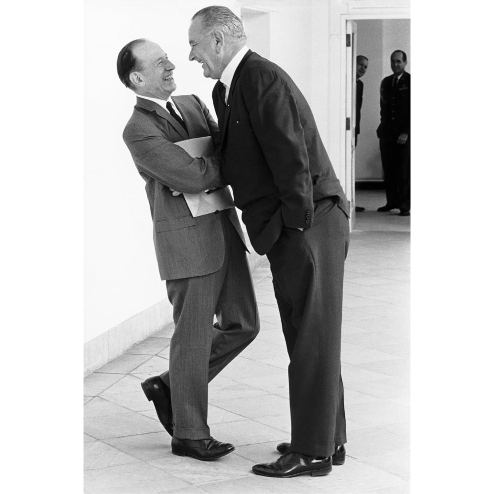President Lyndon Johnson Bends Into The Personal Space Of His Loyal ...