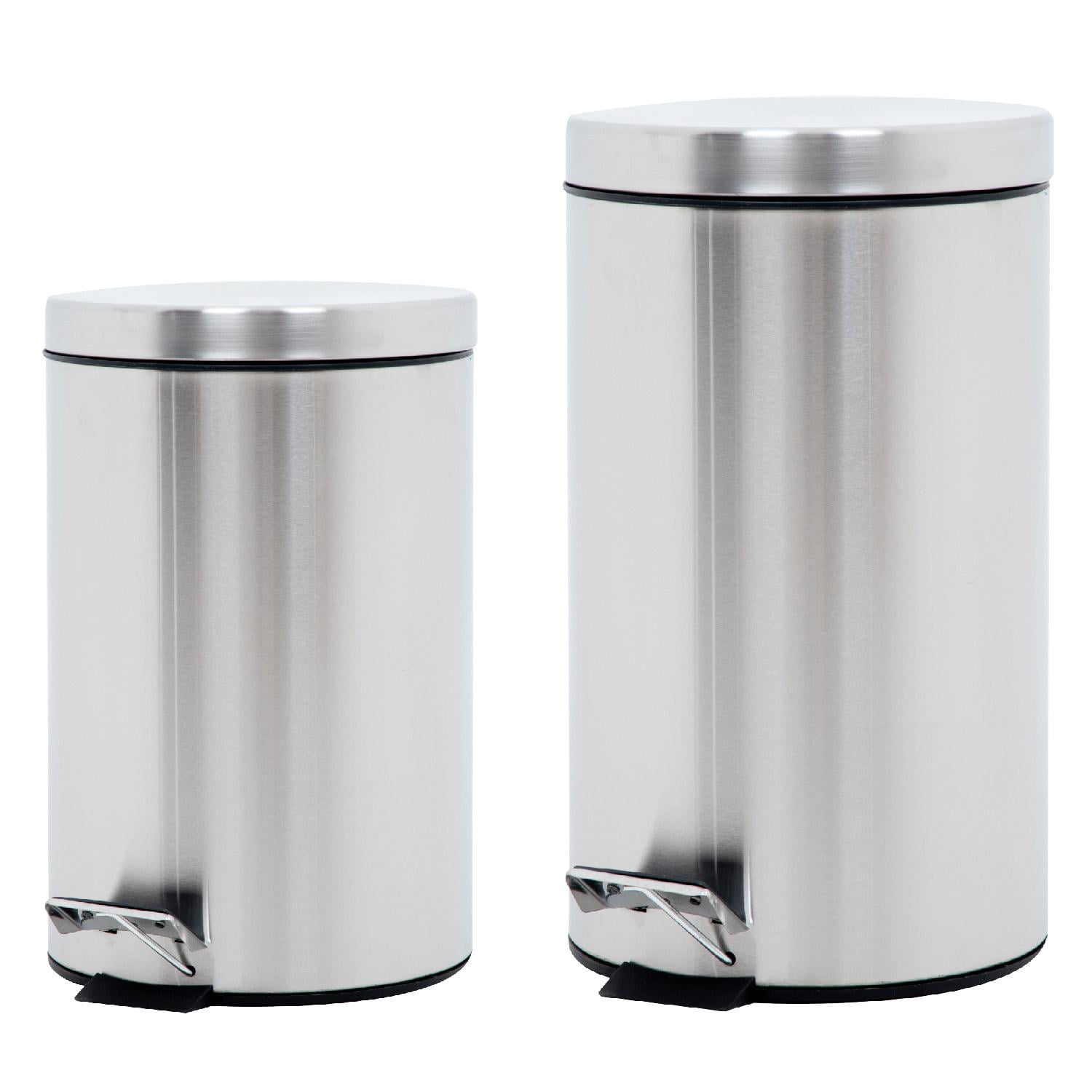 Set Botes de Basura 7 y 12 Litros Acero Inox C/Pedal Cocina ColorHome ...