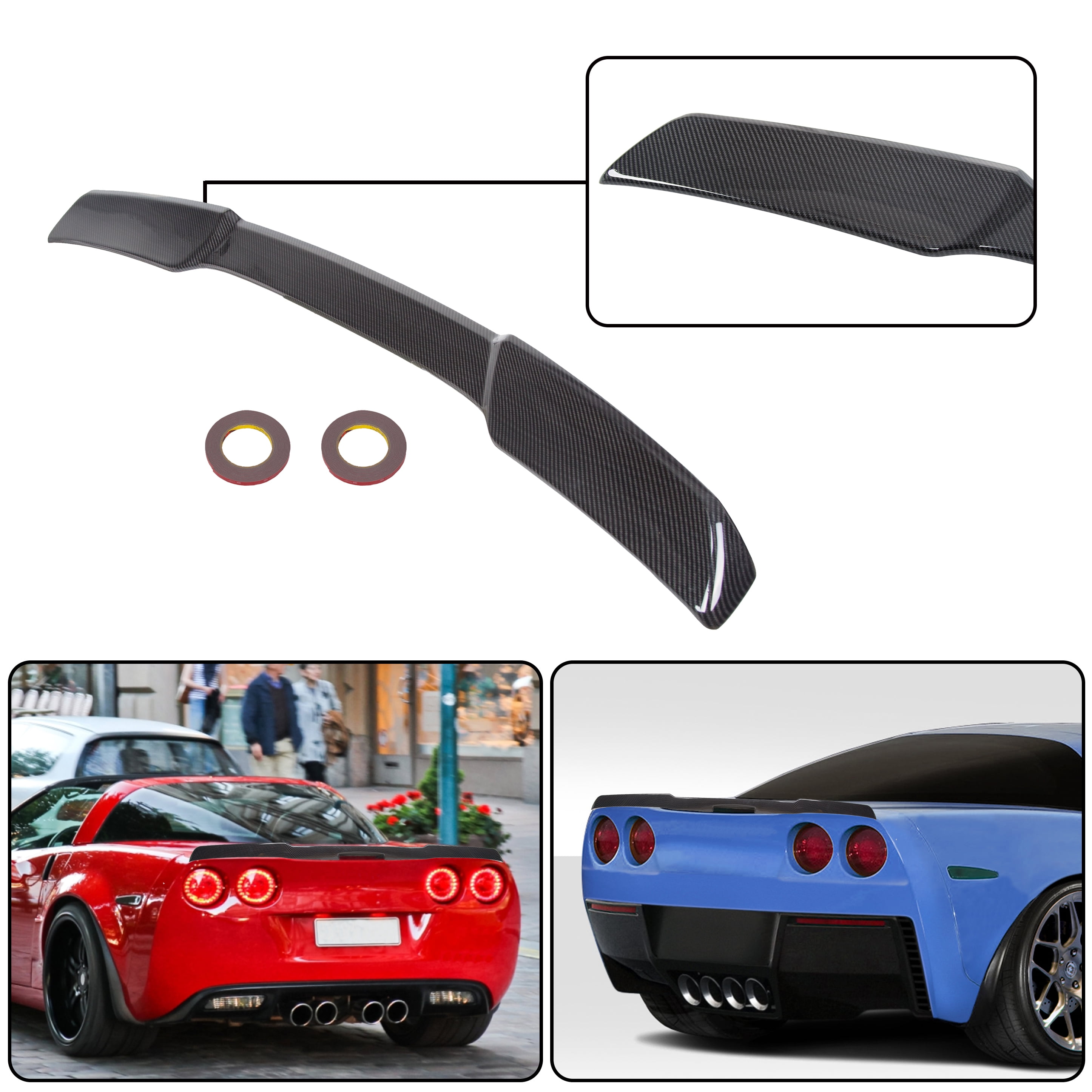 Kojem Rear Trunk Lid Wing Spoiler for 2005-2013 Chevrolet Corvette C6 ...