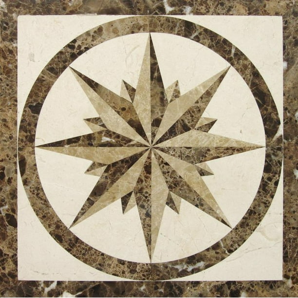 Floor Marble Medallion 30"x30" - Walmart.com