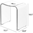 CozyHom Acrylic Shower Stool, Modern Shower Bench with Curved Seat ...