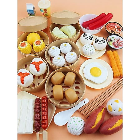 Deluxe Pretend Play Food Set Beautiful Toy,random Food Toys-46PCS ...