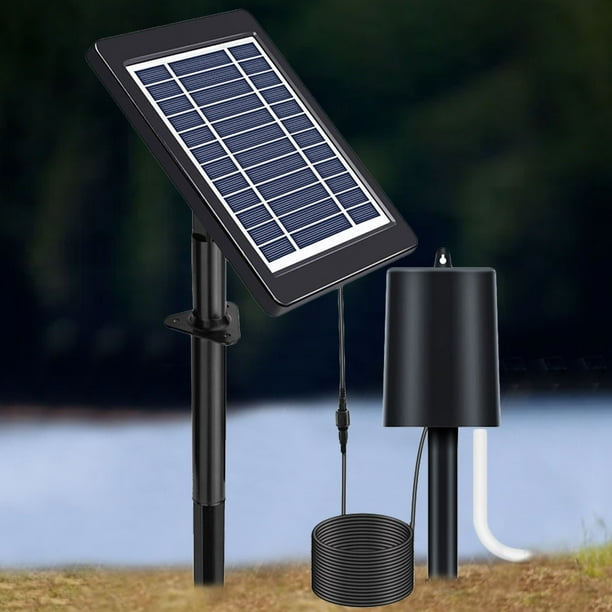 TB&W Solar Portable Fishing Aerator 3 Modes 6V3W for Stock Tank Fish ...