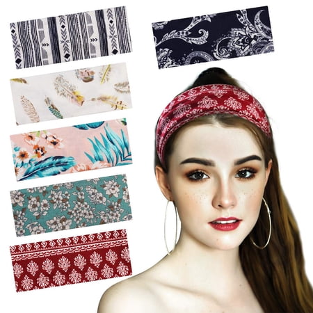 6 Pack Boho Headbands For Women, Ponyo Hair Band Bandana Head Band No ...
