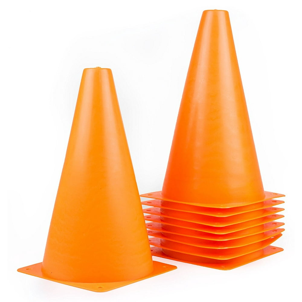 RK Sports CONE-9S Plastic Sport Cones - Orange - Walmart.com - Walmart.com