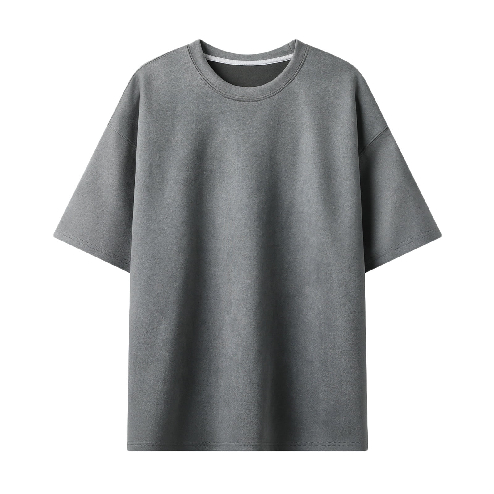 Click here for Breaise Mens Solid Faux Suede T-Shirt Casual Overs... prices