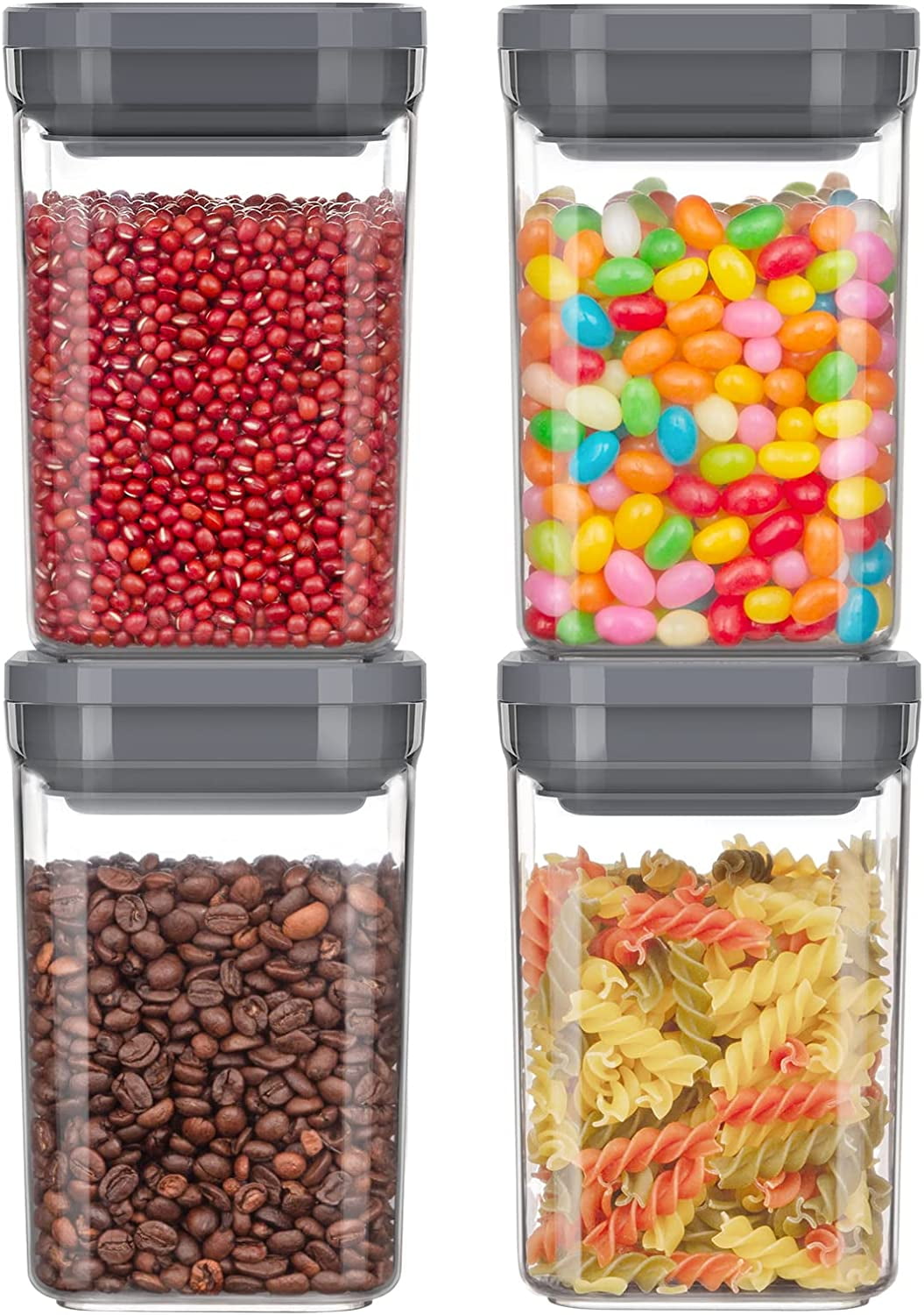 MR.Siga 4 Pack Airtight Food Storage Container Set, BPA Free Kitchen ...