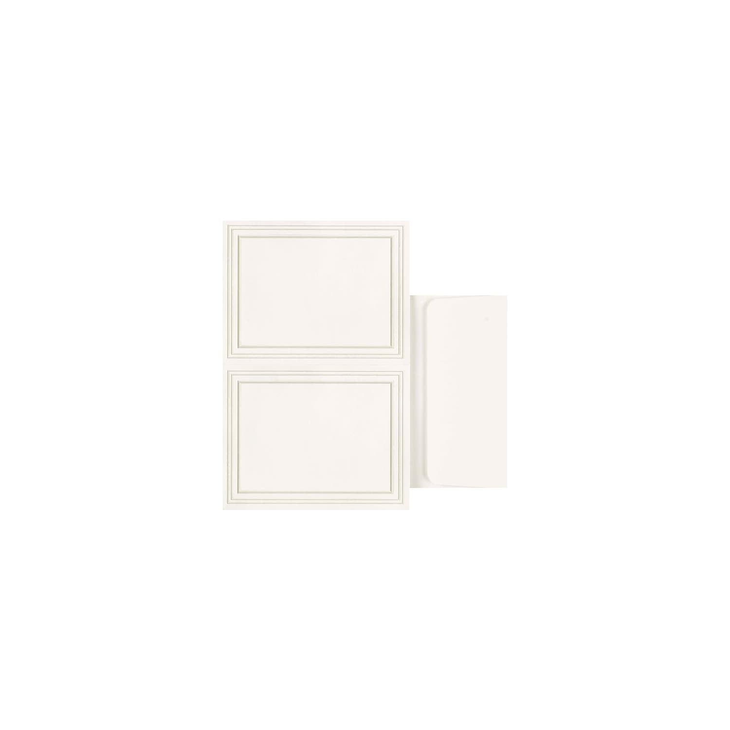 Great Papers Triple Pearl Embossed Border Ivory 2-up Postcards with ...
