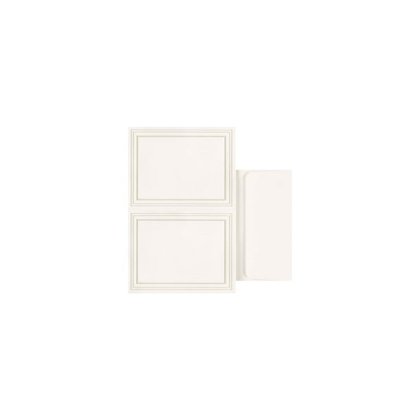 Great Papers Triple Pearl Embossed Border Ivory 2-up Postcards with ...