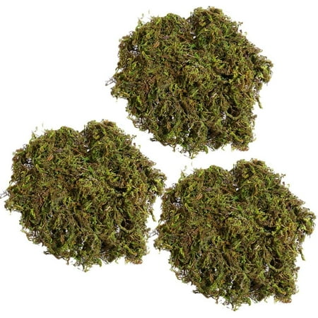 3 Packs Decorative Moss Artificial Plastic Moss Rock Faux Moss Green ...