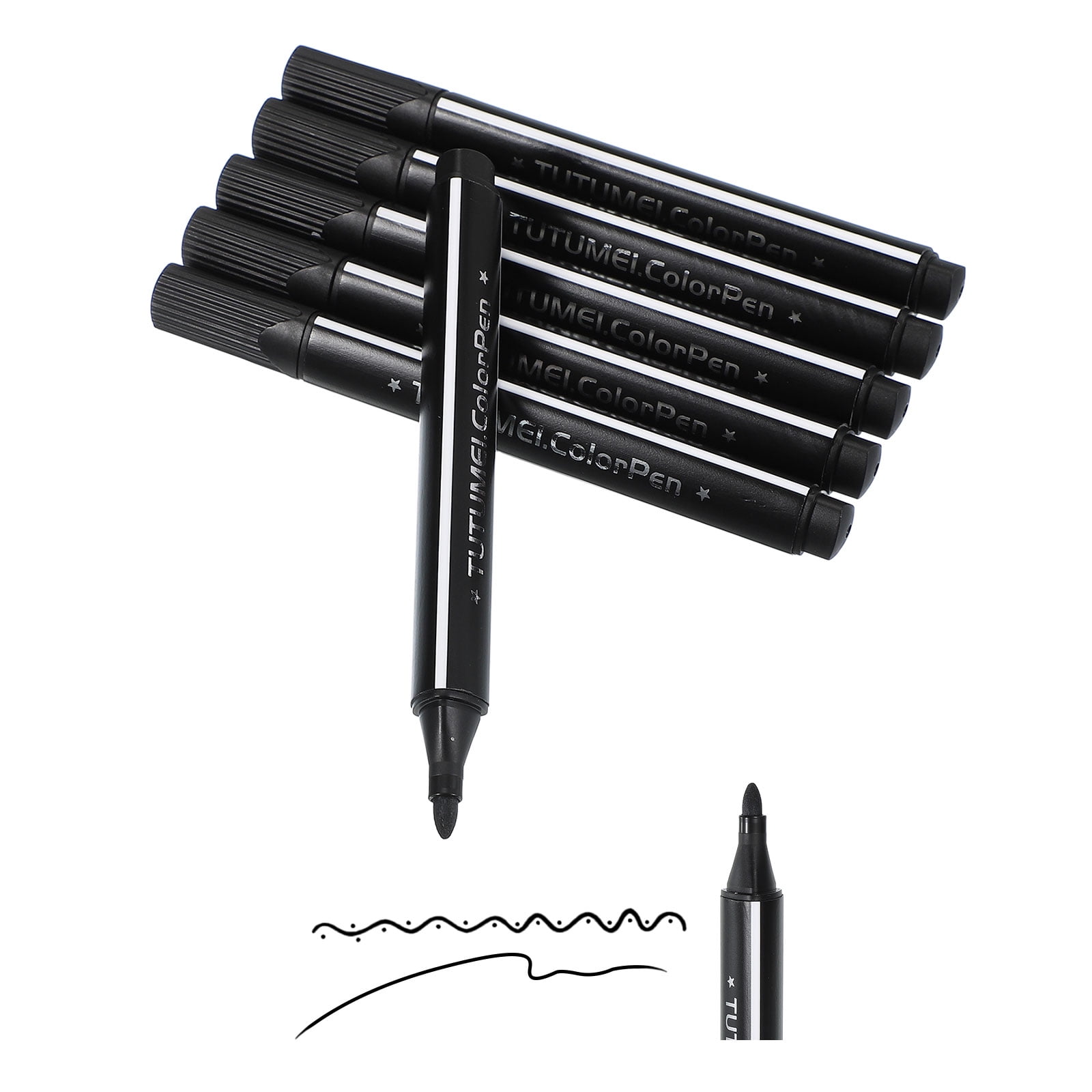 Click here for Uxcell Colored Markers Black 6 Pack Washable Color... prices