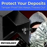 "Nova Pro Supply Alloy Steel Lockable Cash Drop Box, 6""x6""x12 ...