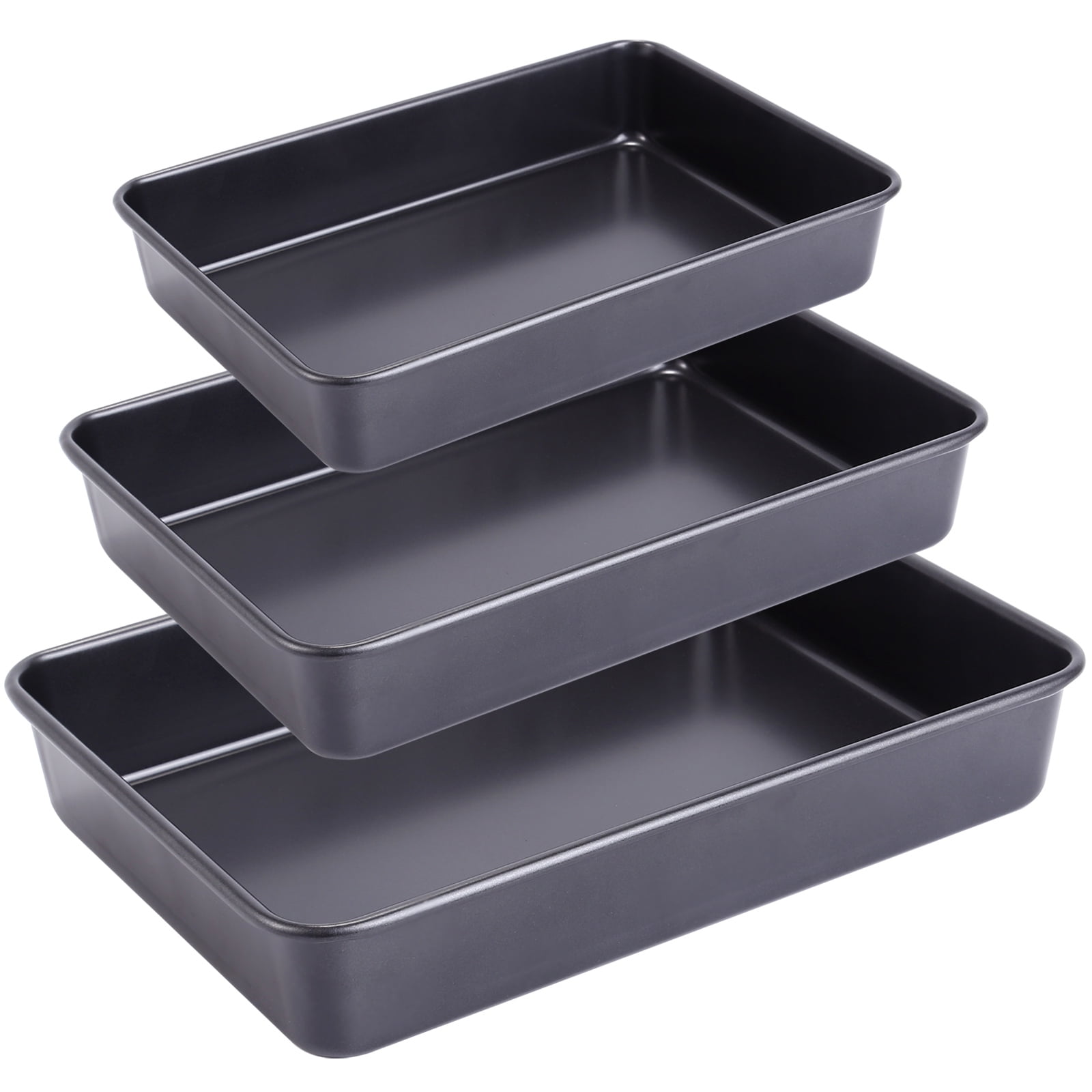 Heavy Roasting Pan Set, Nonstick Rectangular Baking Tray Sets, 0.8mm ...