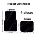 4pcs 2D Purple Light Stripe Pattern Trendy Car Floor Mats | Durable ...