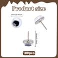 100Pcs Eye Plastic Drawing Pins with Iron Pins for Photos Wall Maps ...