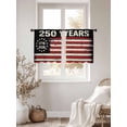 250th Anniversary America Flag Sheer Curtains 2 Panels Set Independence ...
