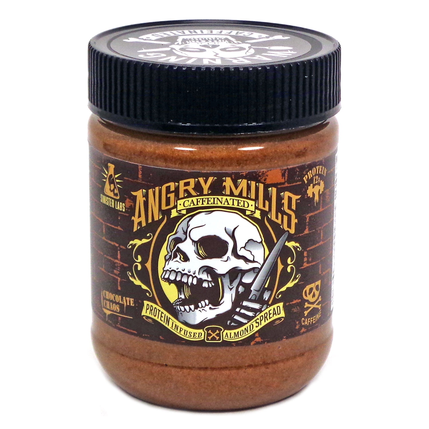 Sinister Labs Angry Mills, Caffeinated Almond Spread, Chocolate Chaos ...