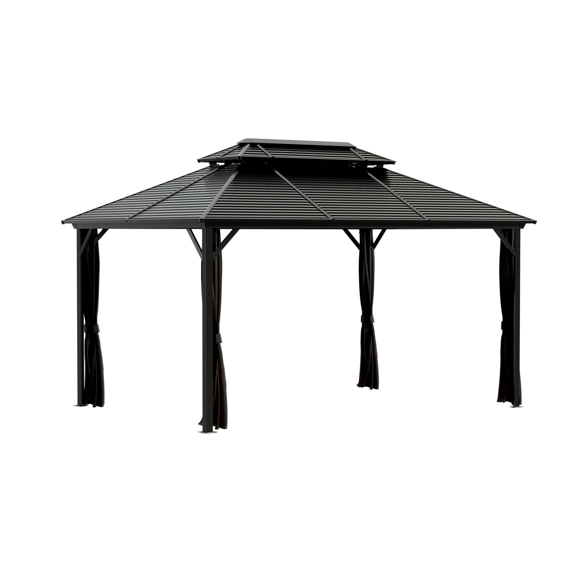 Click here for Sojag Ventura 10 X 14 X 9 Ft Dark Grey Gazebo 10 F... prices