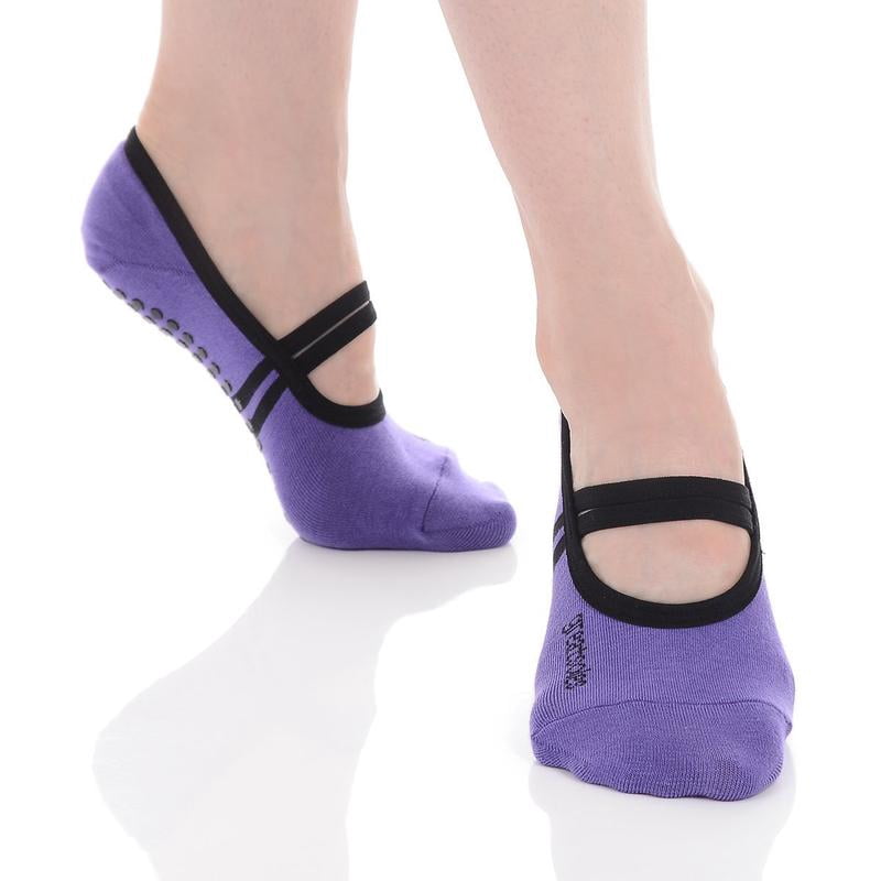 Ballet Grip Sock Violet/Black - Walmart.com