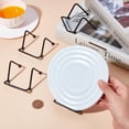 5Pcs 3.2 Inch Plate Holder Display Stands Small Plate Holder Metallic ...