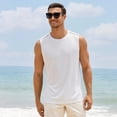 XFeng Mens Drop Arm Tank Tops Gym Workout Sleeveless Muscle Shirts Cut ...