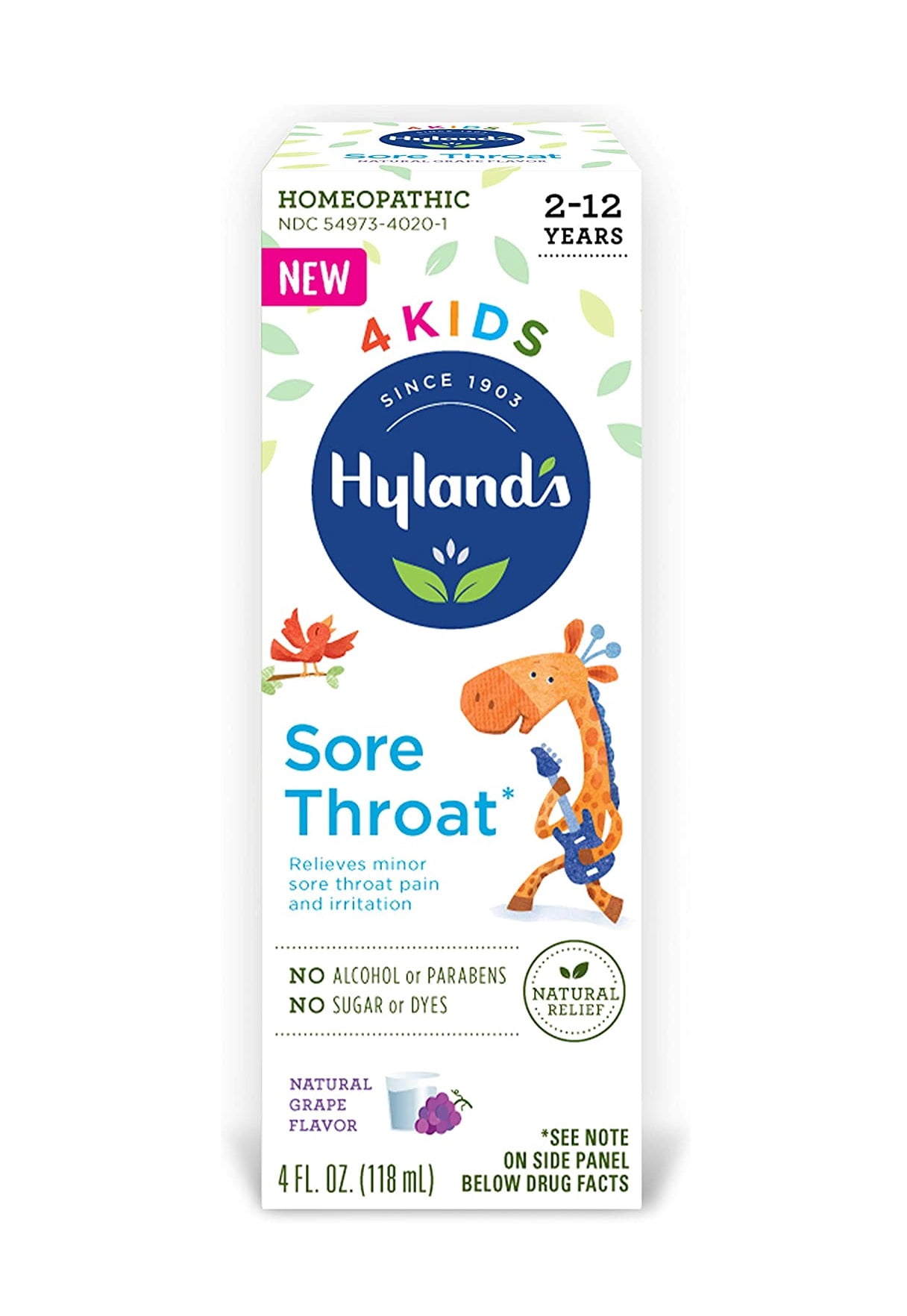 Hyland's Kids Sore Throat Relief for Children Ages 2+ Cold Medicine ...
