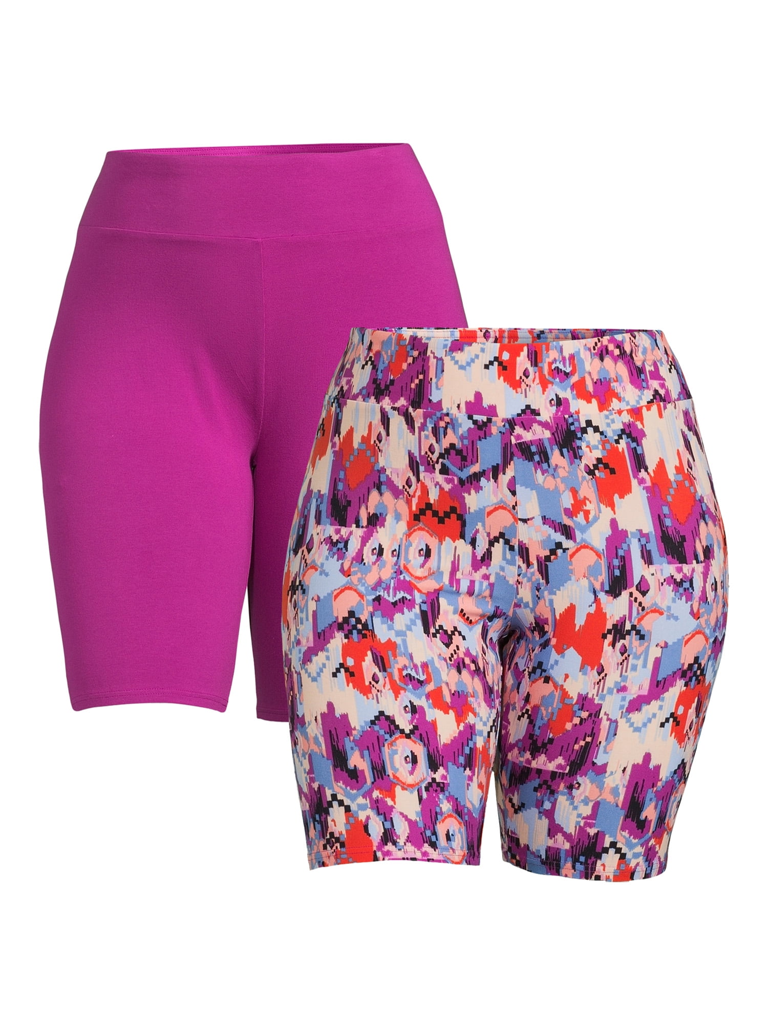 Terra & Sky Women's Plus Size Bike Shorts, 2-Pack - Walmart.com