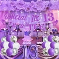 13th Birthday Party Decoration for Girl, Purple 13th Birthday Party ...