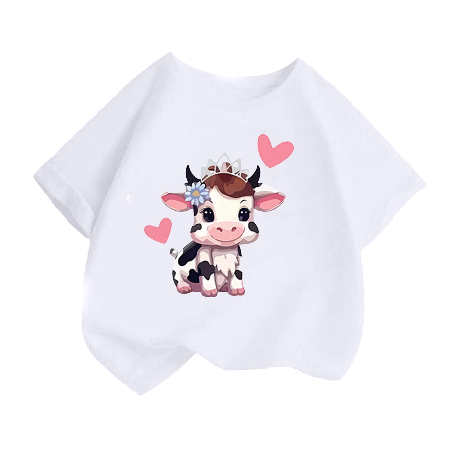 Click here for Weiyll Girls T Shirts Cute Cartoon Cow Printed Sho... prices