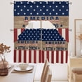 Anniversary Swag Curtains Valance and Tier Set, USA Flag Red Striped ...