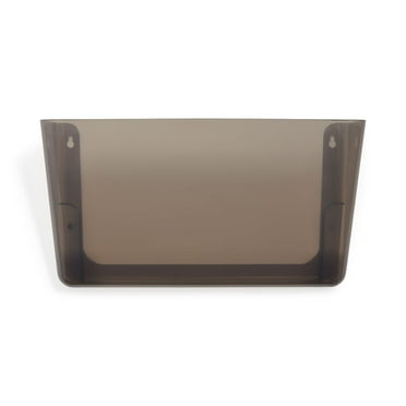 TRU RED Hanging Folder Black Plastic Wall File Organizer with 7 Pockets ...