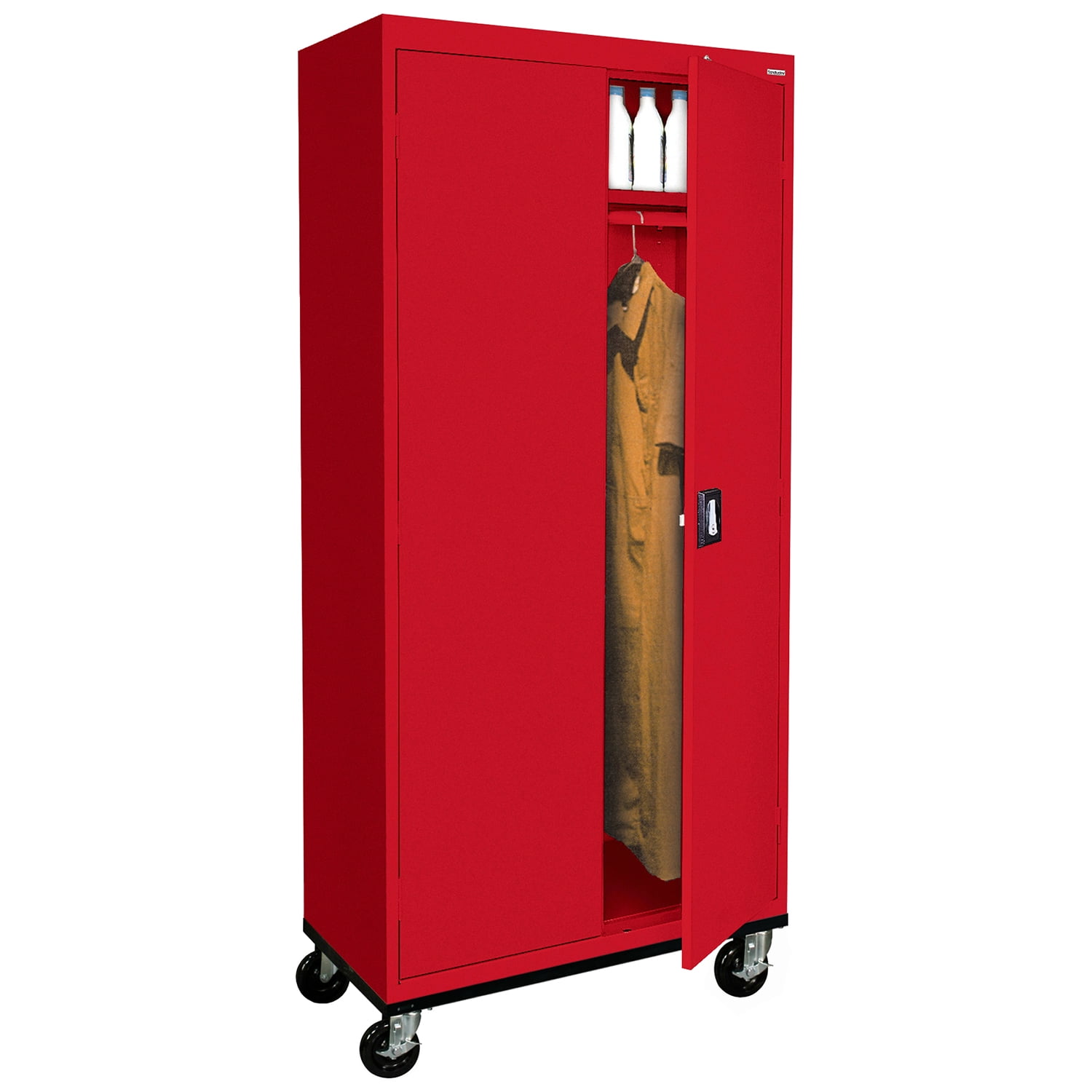 Sandusky Lee 46"W x 24"D x 78"H Steel Transport Mobile Wardrobe ...