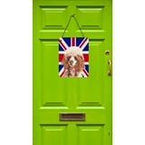 Red Miniature Poodle with English Union Jack British Flag Wall or Door ...