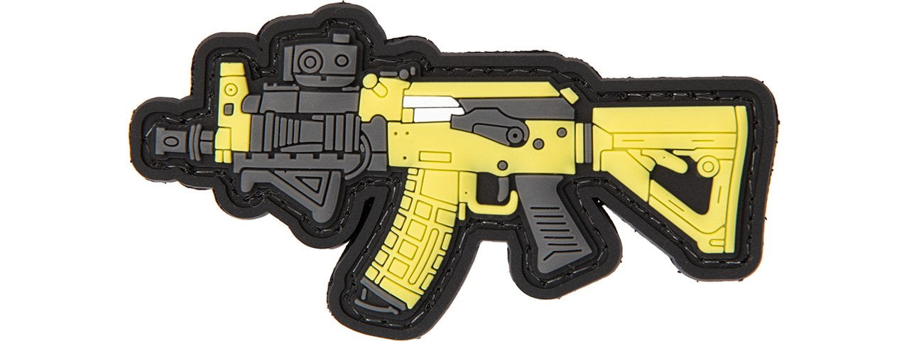 Lancer Tactical 3D Tactical Ak PVC Patch ( Yellow / Grey ) - Walmart.com