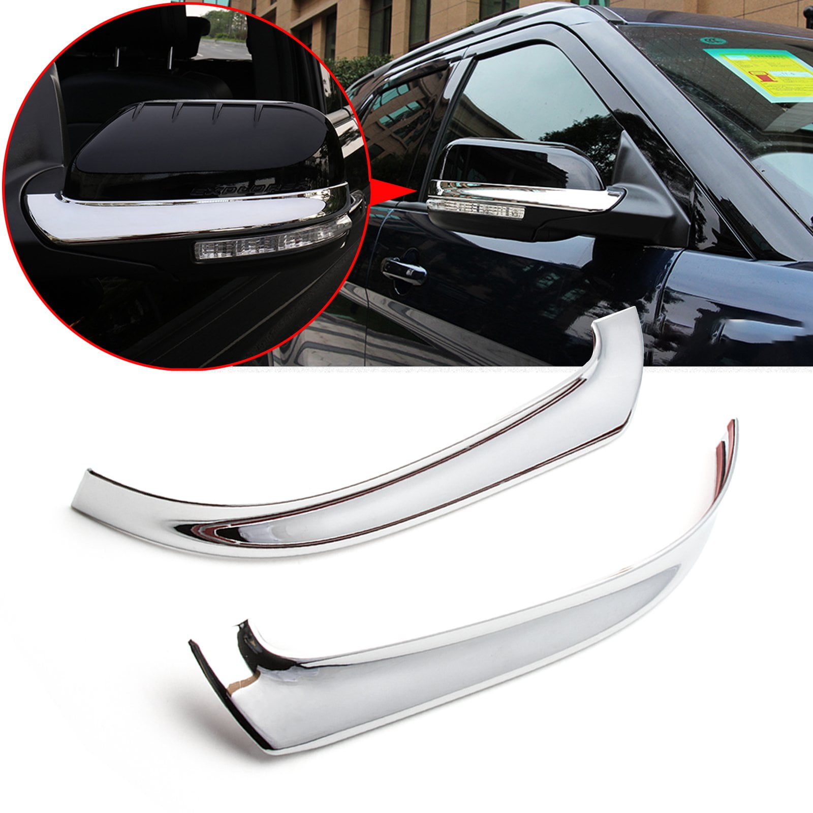 Xotic Tech for Ford Explorer 2013-2018 Rear View Side Door Mirror Strip ...