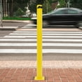 Stable Construction Industrial Yellow Powder Coated Steel Bollards 60in ...