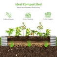 Land Guard 4x2x1 ft Galvanized Metal Raised Garden Bed, Oval Planter ...