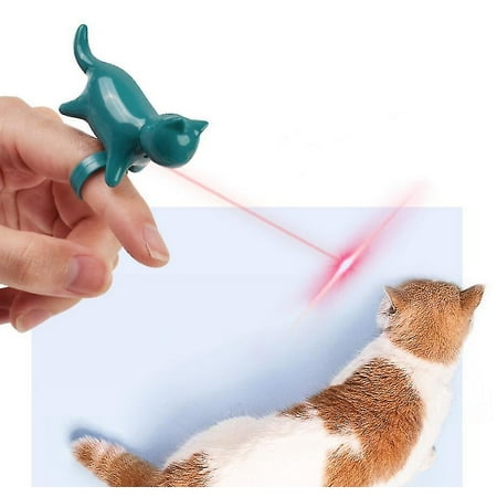 Finger-ringed Cat Laser Wand Pointer Interactive Toys For Indoor Cats ...
