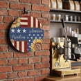 4th of July Round Metal Signs for Outside American Flag Tin Signs ...
