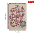 8x12 Inch Metal Wall Art, Pink Pony Club Retro Disco Ball Design ...
