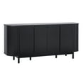 Walker Edison Modern 70" MDF Curved Sideboard Cabinet, Black - Walmart.com
