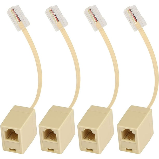RJ45 to RJ11 Converter Adapter Connector M/F Cable,Uvital Telephone ...