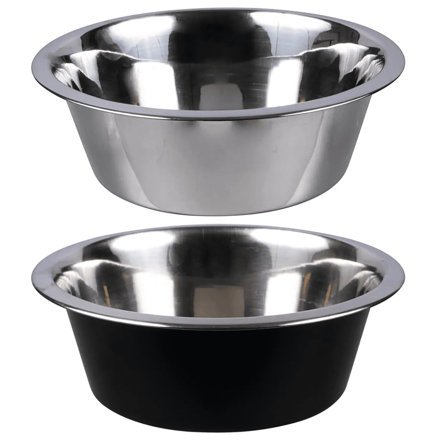 Dog Bowls Small Size Dog & Cat - Metal Non-Skid Pet Bowls, 8 in. 2 Pack ...