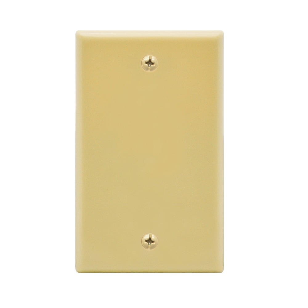 Cable Central LLC (20 Pack) Blank Wall Plate Ivory Smooth Face ...