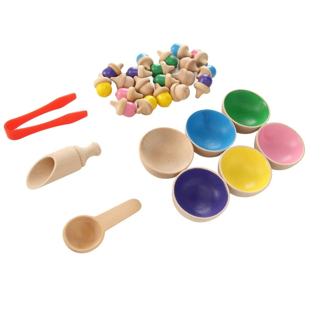 Counting Acorns, Composite Wood Delicate Safe Color Counting Toys ...