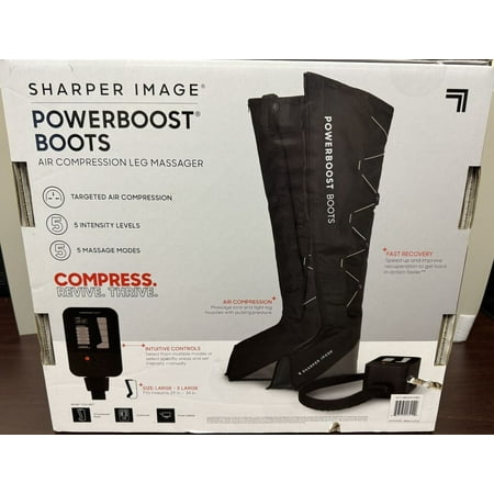 Sharper Image Powerboost Air Compression Leg Massage Boots L/XL ...
