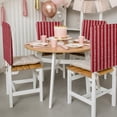 Abstract Stripes Leafy Vine Lines Chair Covers Set of 4 Vintage Red ...