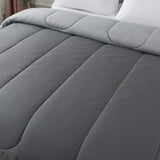 Mainstays Reversible Microfiber Comforter, Gray, Full/Queen, Adult ...