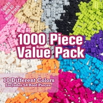 1000 Piece Building Bricks Bulk Set, Pastel Colored Blocks W 10 Colors ...