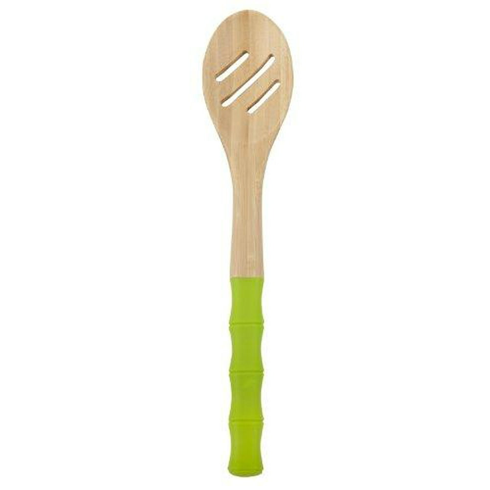 core bamboo comfort stalk silicone handle bamboo 12 slotted cooking ...